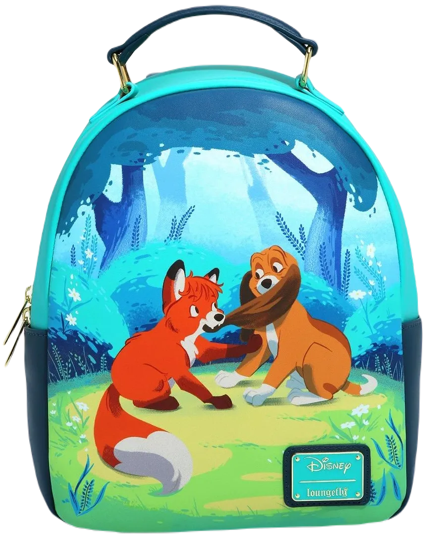 Loungefly Rox Et Rouky Disney Mini Sac à Dos Rox Et Rouky Dans La Forêt Pas Cher Flytopia